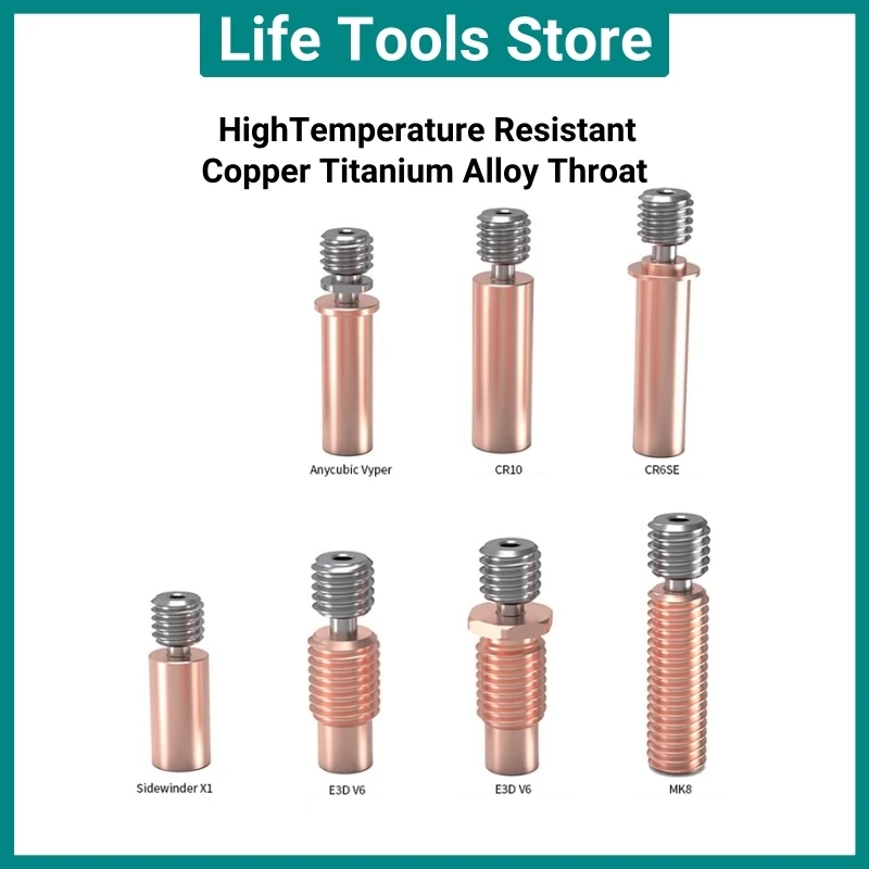 Bimetal Heatbreak Copper Titanium Alloy Throat E3D V6 CR10 CR6 SE ...