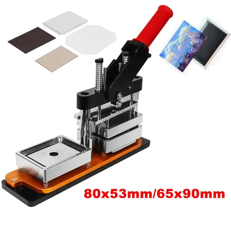 80x53mm/65x90mm Square Refrigerator Badge Press Machine Rotating Manual ...