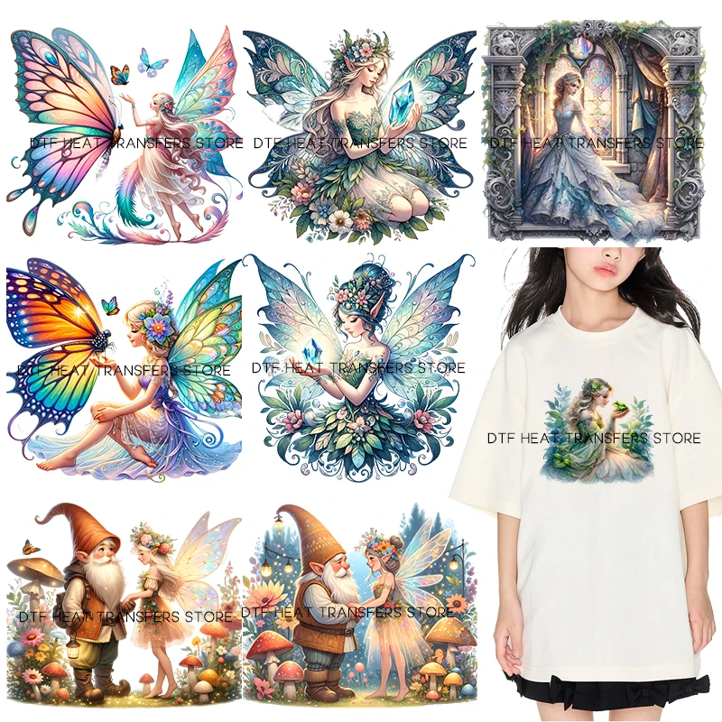 Fantasy-Fairy-Tale-Butterfly-Fairy-Iron-On-Patch-Heat-Transfer-On ...