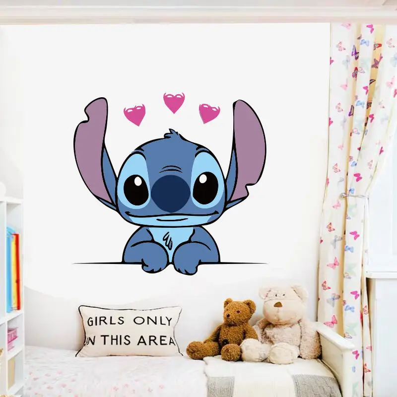 Calcomanías De Pared De Lilo Y Stitch Disney Stitch Muur Papier