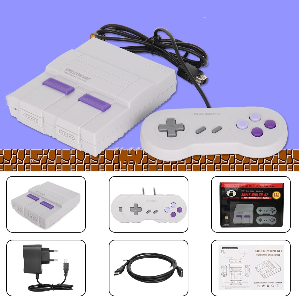 2023 Super HD Output For SNES Retro Classic Handheld Video Game Player TV Mini Game Console Built in 21 Games with Dual Gamepad AliExpress 44