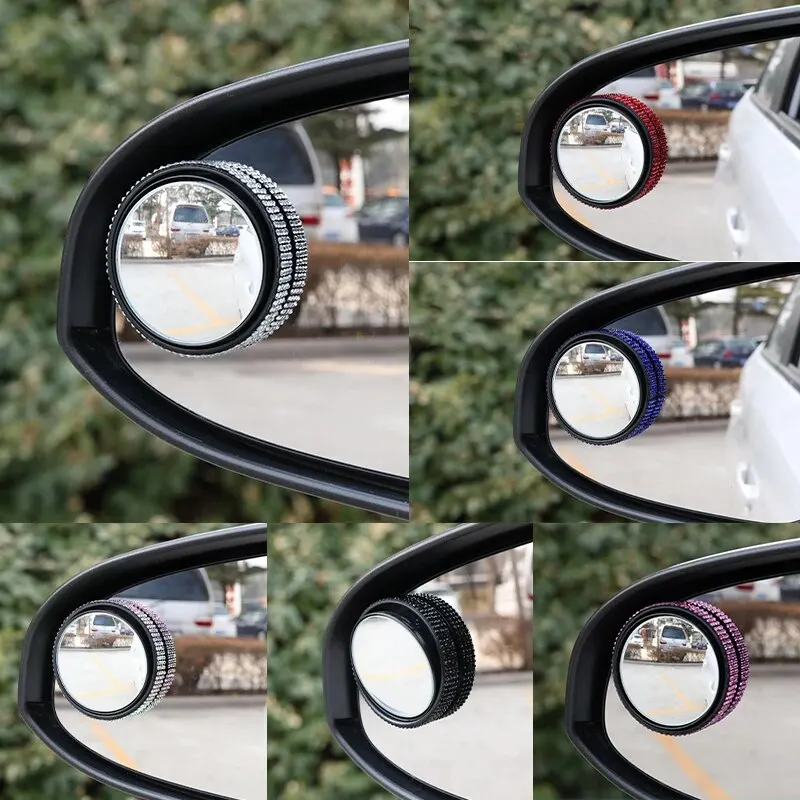 2-PCs-Blind-Spot-Mirrors-Bling-Round-HD-Glass-Convex-360-Wide-Angle ...