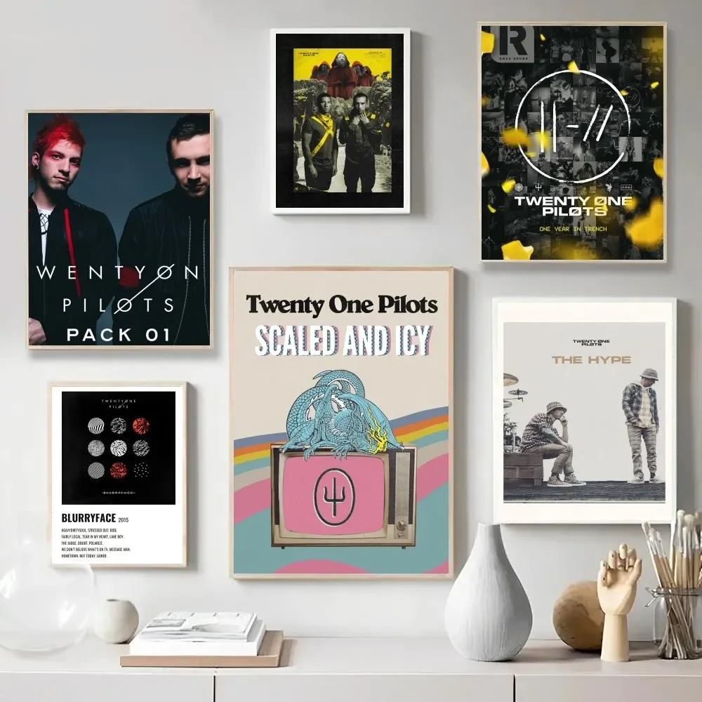 Twenty-One-Pilots-p-ster-de-Anime-cl-sico-papel-Kraft-p-ster-Vintage ...