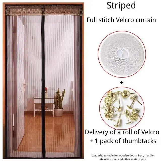 Strong Magnetic Screen Door Curtain Summer Anti-Mosquito Net Fly Insect ...
