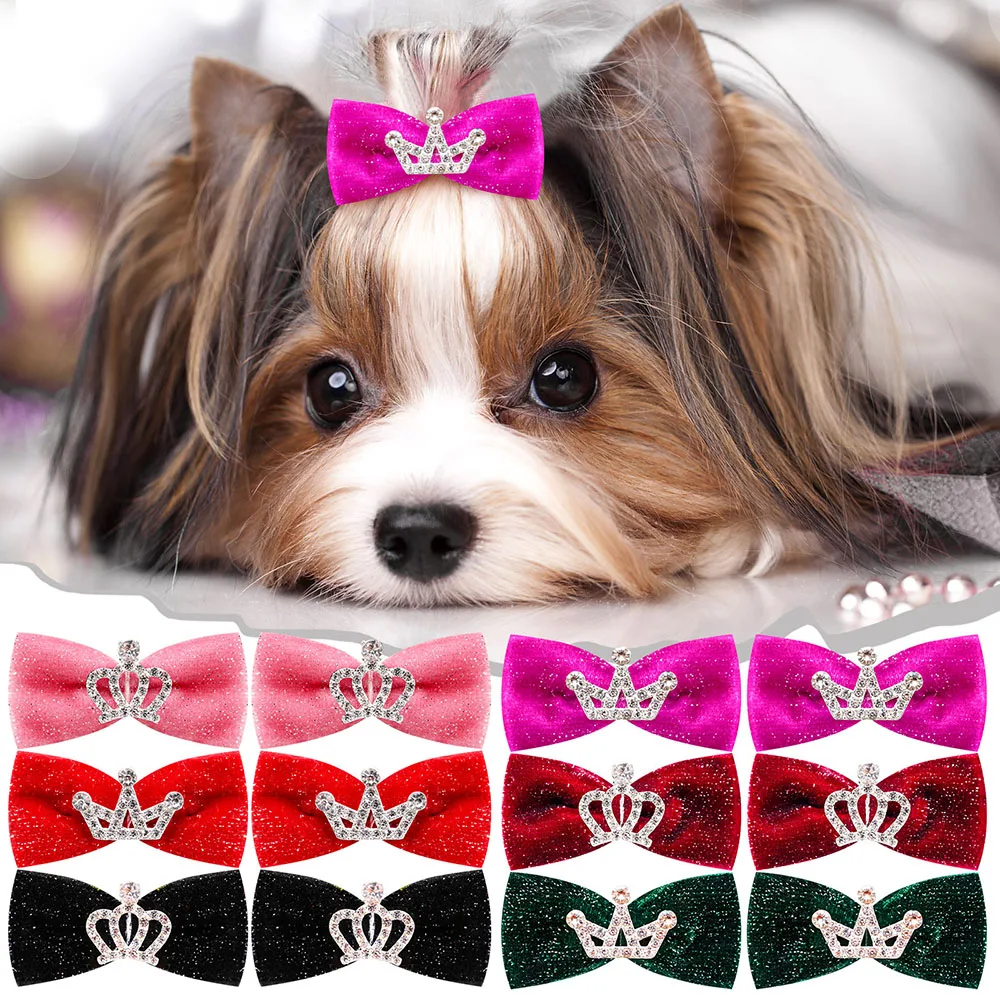 10PCS-Glitter-Dogs-Bow-Hairpin-Puppy-Crown-Bow-Clips-for-Dog-Queen-Cat ...