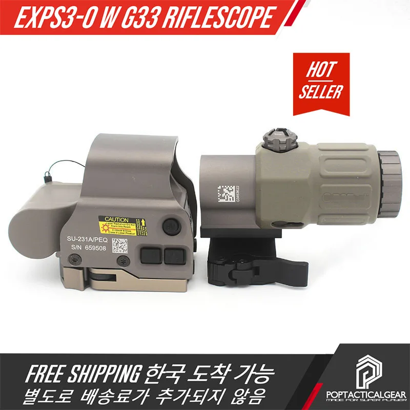 Holographic-Hybrid-Sight-HHS-I-EXPS3-0-With-G33-STS-Magnifier-Combo ...