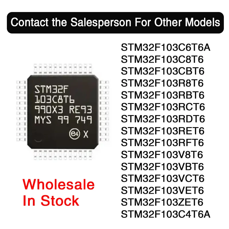 IC-MCU-LQFP-48-STM32F103C6T6A-STM32F103C8T6-STM32F103CBT6-STM32F103RCT6 ...