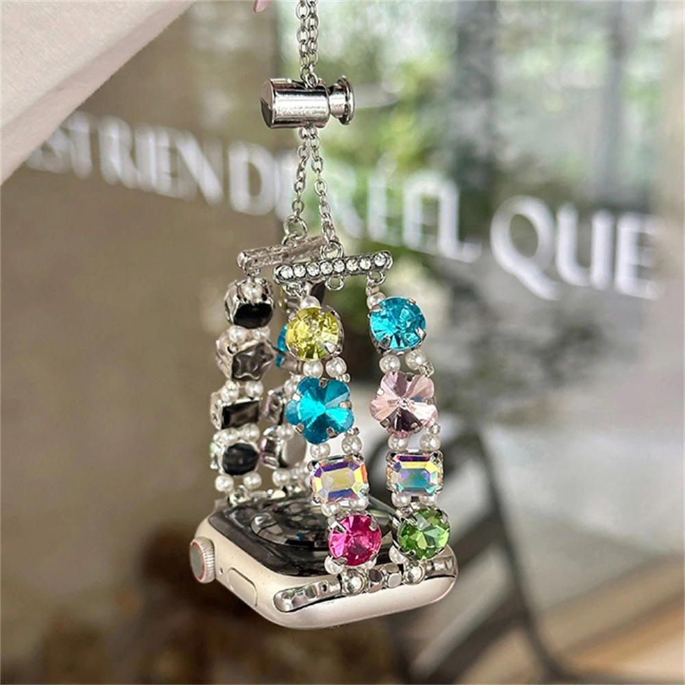 Luxury-Bling-Stone-Pearl-Jewelry-Strap-For-Apple-Watch-Band-Ultra-2-49 ...