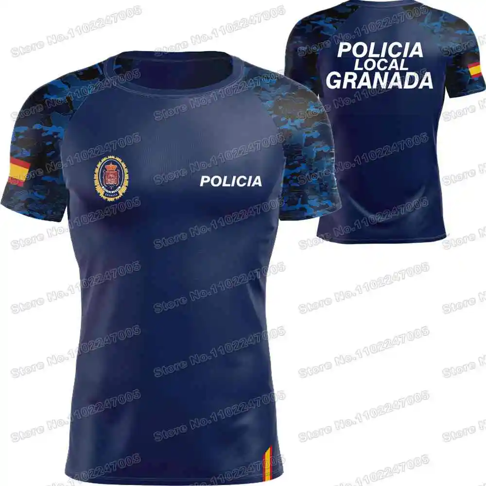2023 Granada Local Police T Shirt Spain Police Outdoor Tech Shirt MTB ...