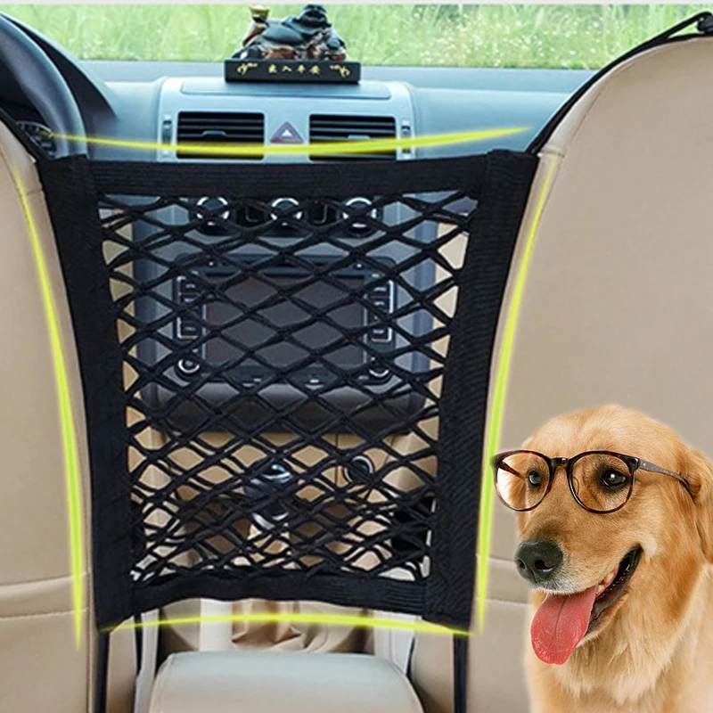 Dog Seat Fences Pet Protection Net Safety Storage Bag Pet Mesh Travel ...
