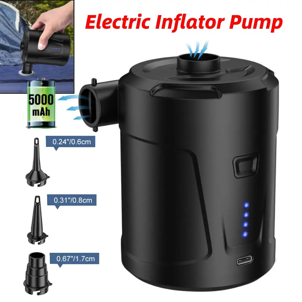 Electric-Air-Pump-Mini-Inflatable-Pump-For-Mattress-Mat-Camping ...
