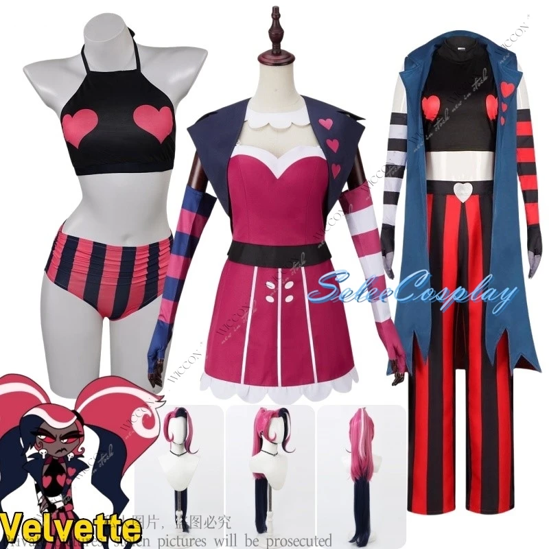 Velvette-Hazbin-Anime-Cos-Hotel-Demon-Lord-Swimwear-Bikini-Cosplay ...