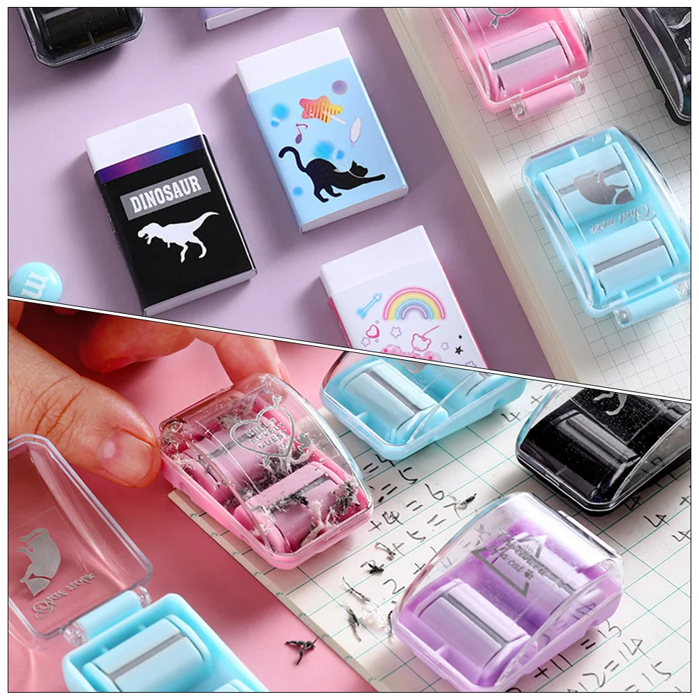 Mini Puzzle Erasers 2 Sets Mini Eraser Cleaner Roller Eraser Desktop ...
