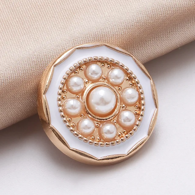 Exquisite Metal Buttons Hand-Sewn Accessories Women'S Knitting Small ...