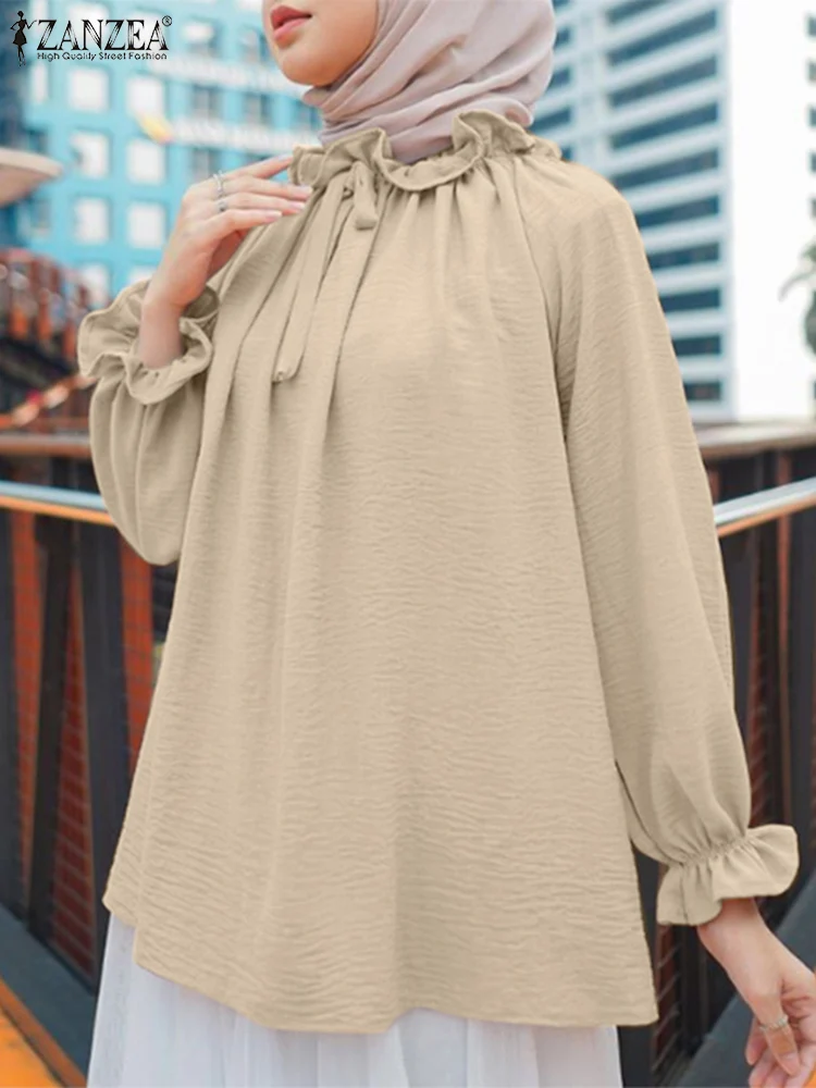 Turkey-Abaya-Women-Long-Sleeve-Shirt-ZANZEA-Muslim-Blouse-Elegant ...