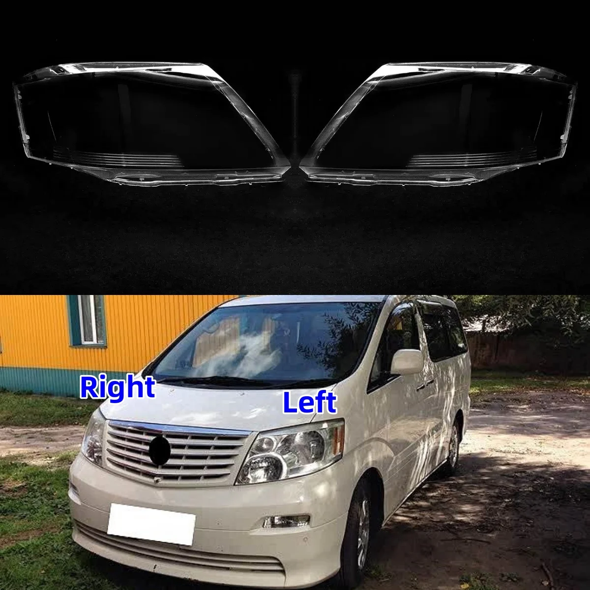 For Toyota Alphard 2003 2004 2005 2006 2007 Car Headlight Cover ...