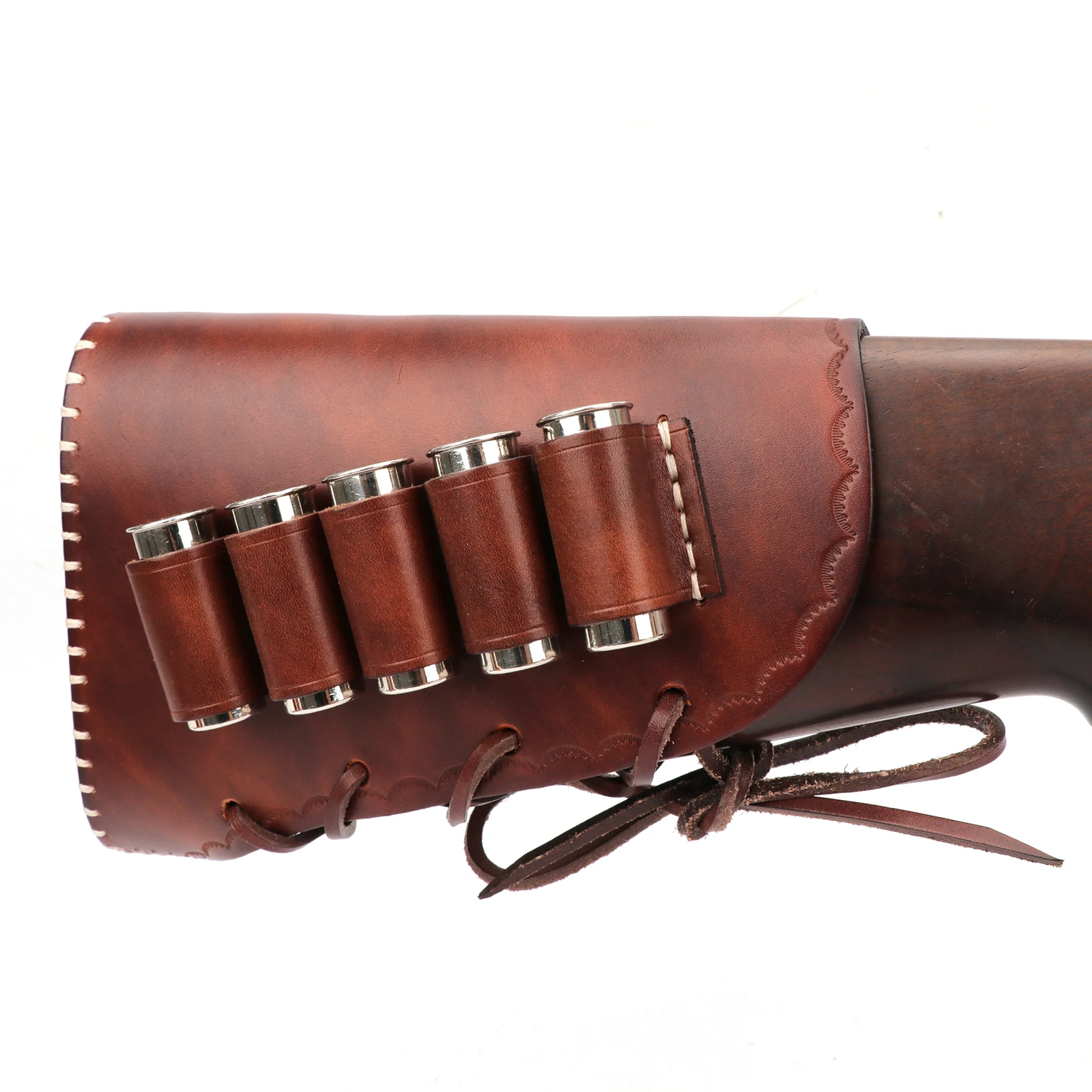 Tourbon Hunting Shotgun Gun Butt Stock Cheek Rest Genuine Leather 12 ...