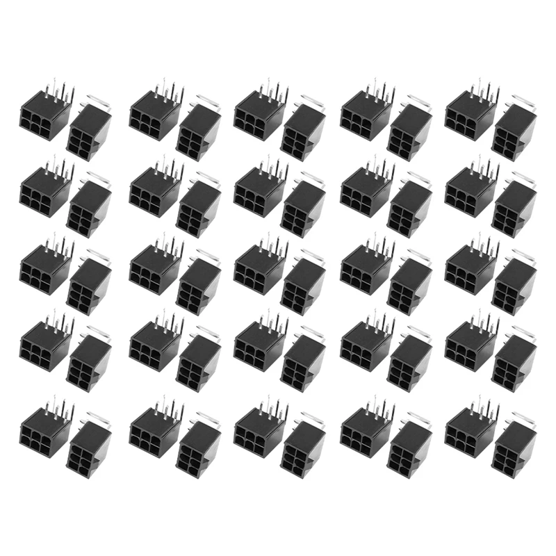 50Pcs Connector 4.2mm 6PIN Female Socket 2X3P Curved Needle for PC ...