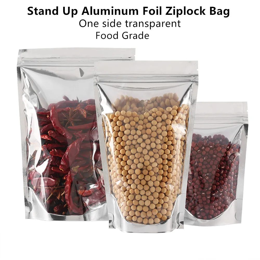 2000pcs-15x22cm-Stand-Silvery-Aluminum-Foil-Zip-Lock-Bags-with-Clear ...
