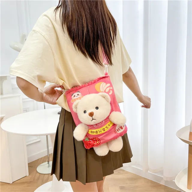 Cartoon New Potato Chip Bag Hamburger Creative Lady Backpack Shoulder ...