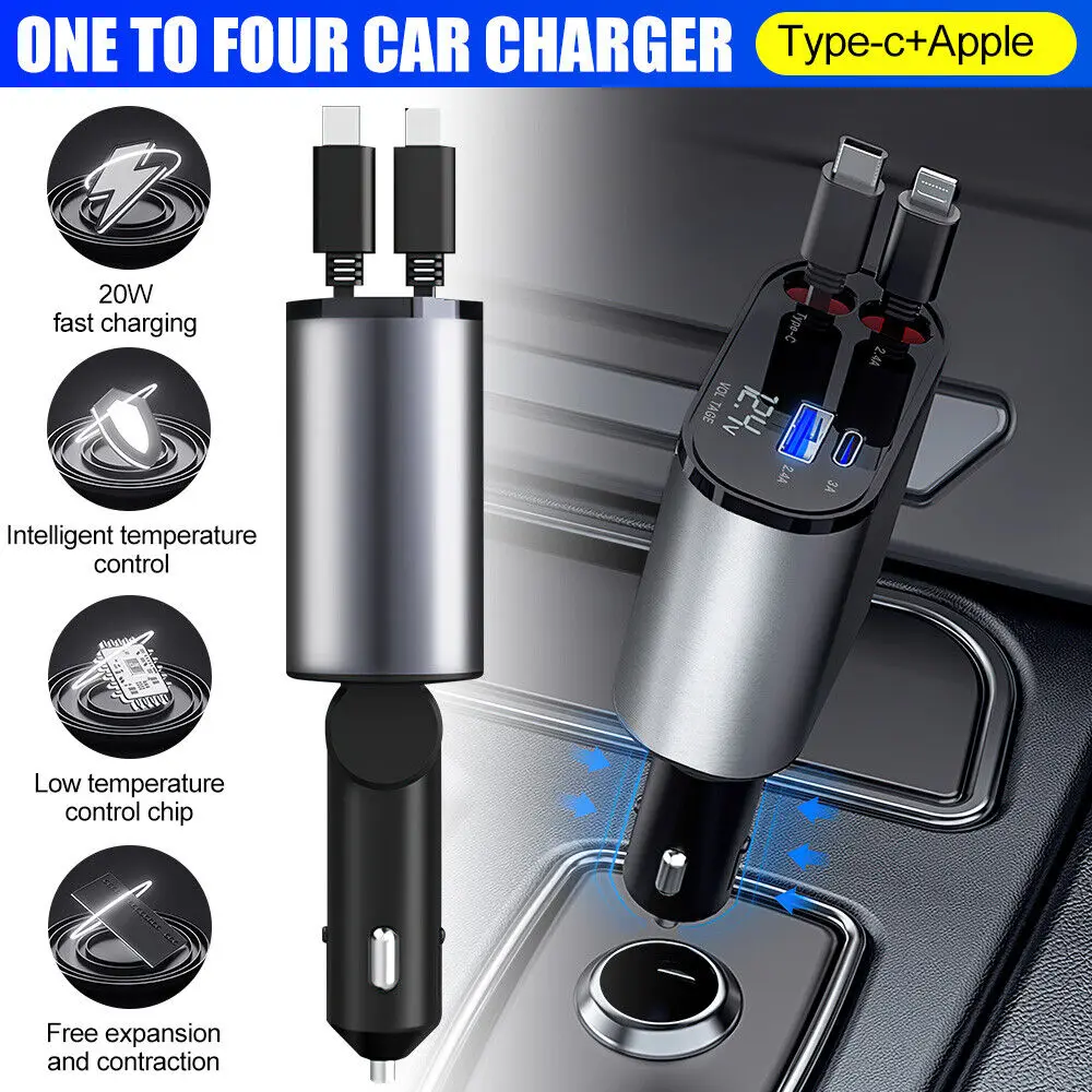 120W-PD-QC3-0-4-IN-1-Flexible-Retractable-Car-Fast-Charger-for-Apple ...