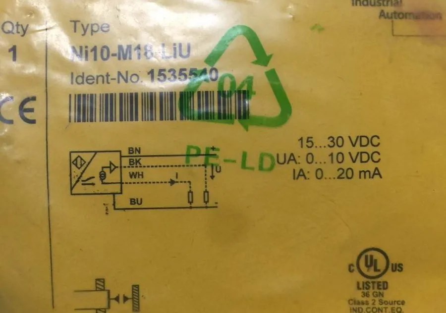 New NI10-M18-LIU proximity switch sensor
