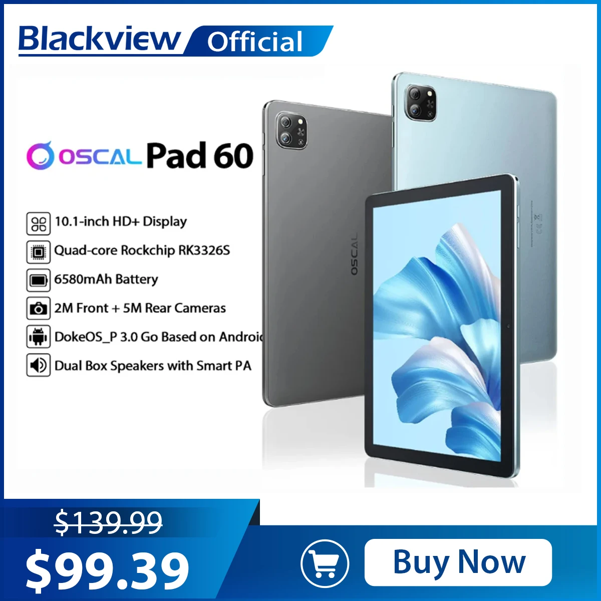 Blackview-Oscal-Pad-60-Tablet-3GB-64GB-Android-12-10-1-HD-Display-Dual ...