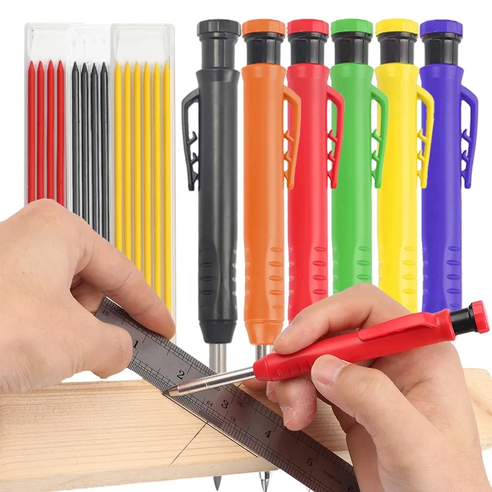 Solid Carpenter Mechanical Pencil With Sharpener For Woodworking ...