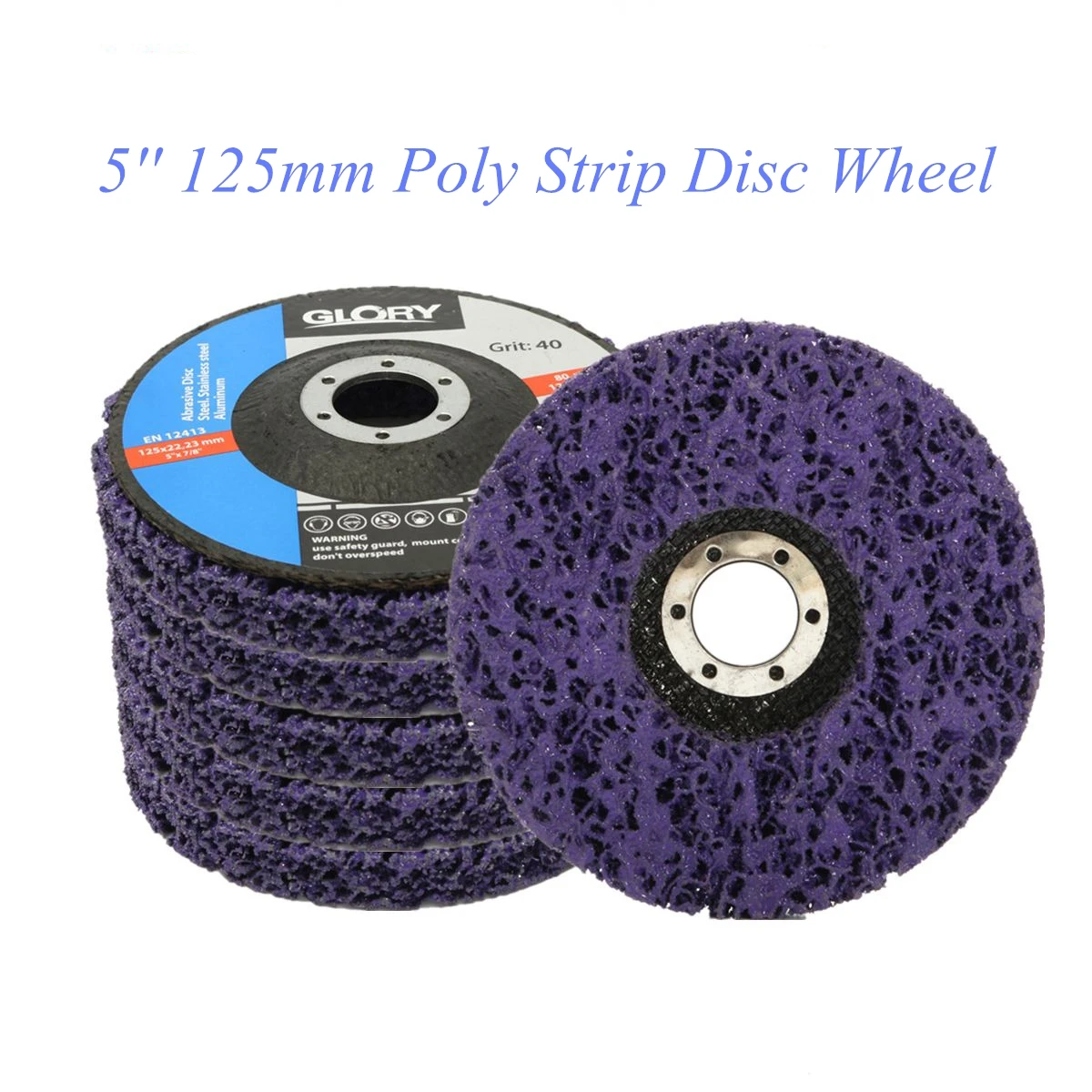 2/6Pcs Coral Disc Wheels Poly Strip Disc Abrasive Wheel Paint Rust ...
