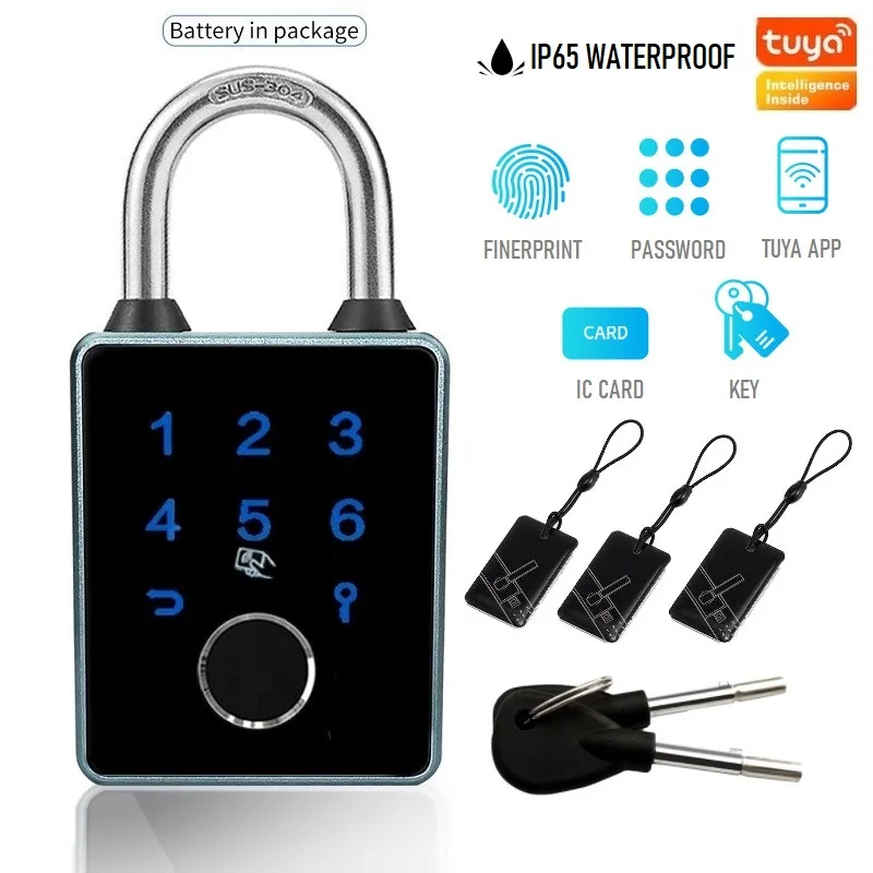 Tuya-TTlock-Smart-Fingerprint-Password-Padlock-APP-Card-NFC-Key-Unlock ...