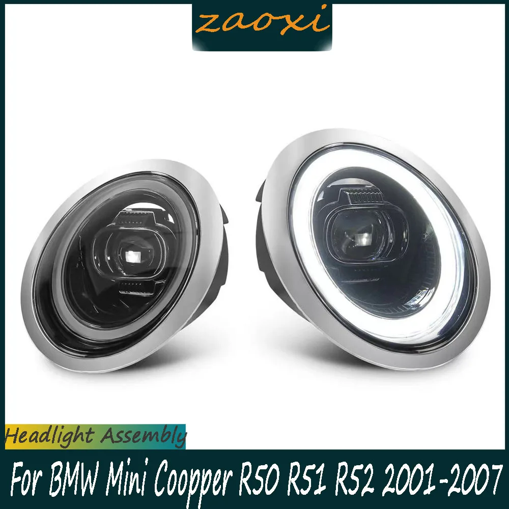 LED-Modified-Headlights-For-BMW-Mini-Coopper-R50-2001-2007-R52-R53-LED ...