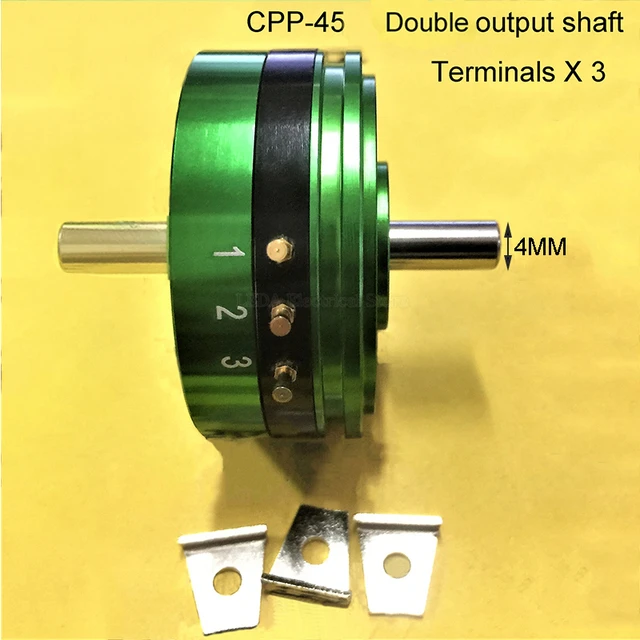 1Pcs CPP-45 CPP45B Green Double/Single Output Shaft Center Axis Precision Conductive Plastic ...