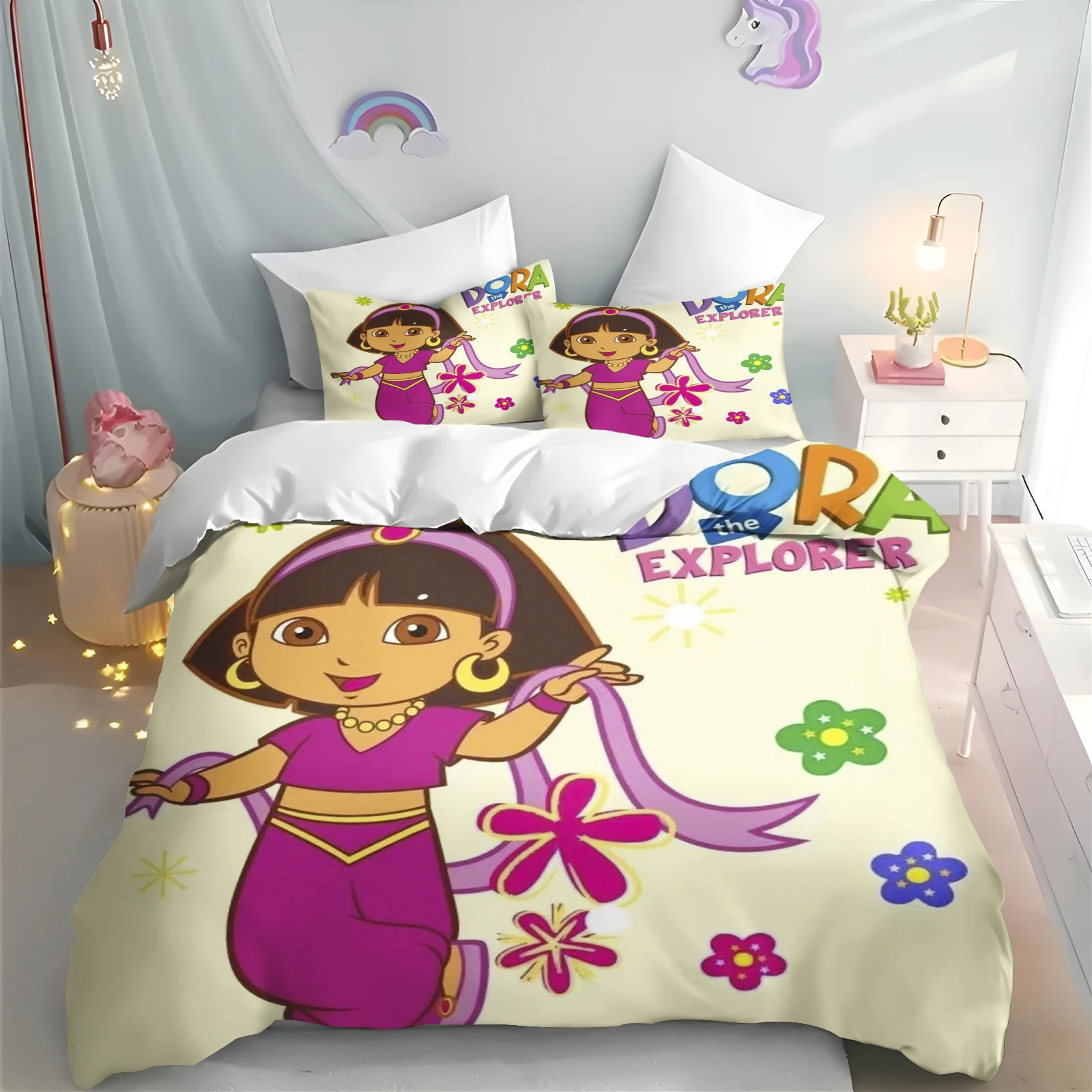 Dora-the-Explor-Quilt-Cover-Cute-Cartoon-Printed-Children-Animation ...