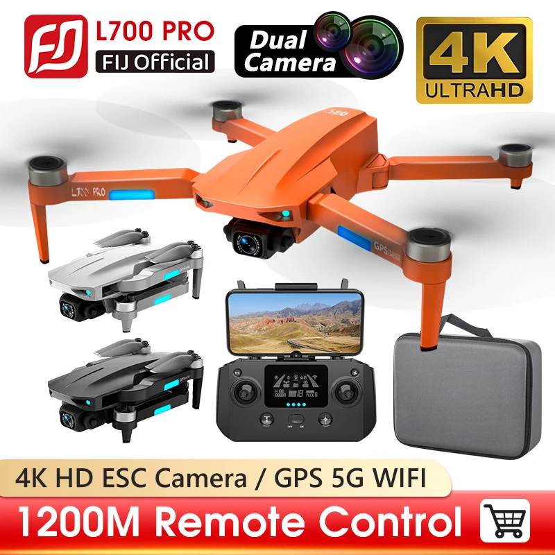 Dron L700 PRO 4K profesional HD con cámara Dual, Motor sin escobillas, GPS, 5G, WIFI, RC ...