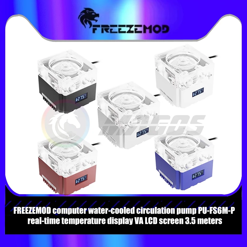 FREEZEMOD-Computer-Water-Pump-PWM-3000RPM-Flow-650L-H-VA-LCD-Temperature-Display-Screen-Aluminum ...