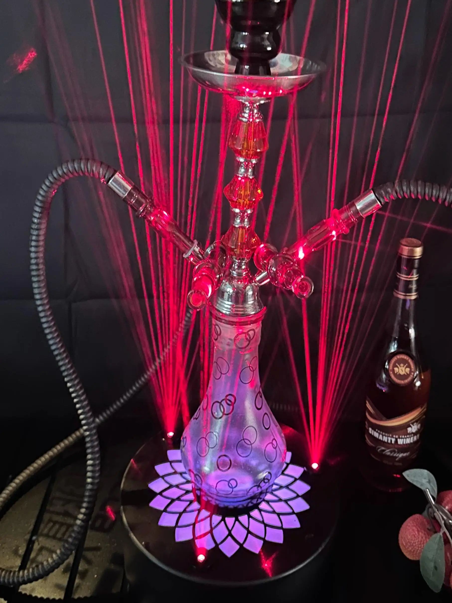 LED Laser Light Base for Hookah Shisha - Cool Nightclub KTV Accessory ...