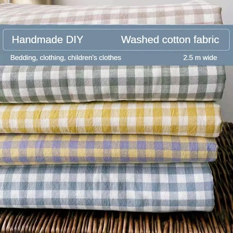 Washed-Cotton-Fabric-By-Meters-for-Needlework-Bedding-Sheets-Pillowcase ...