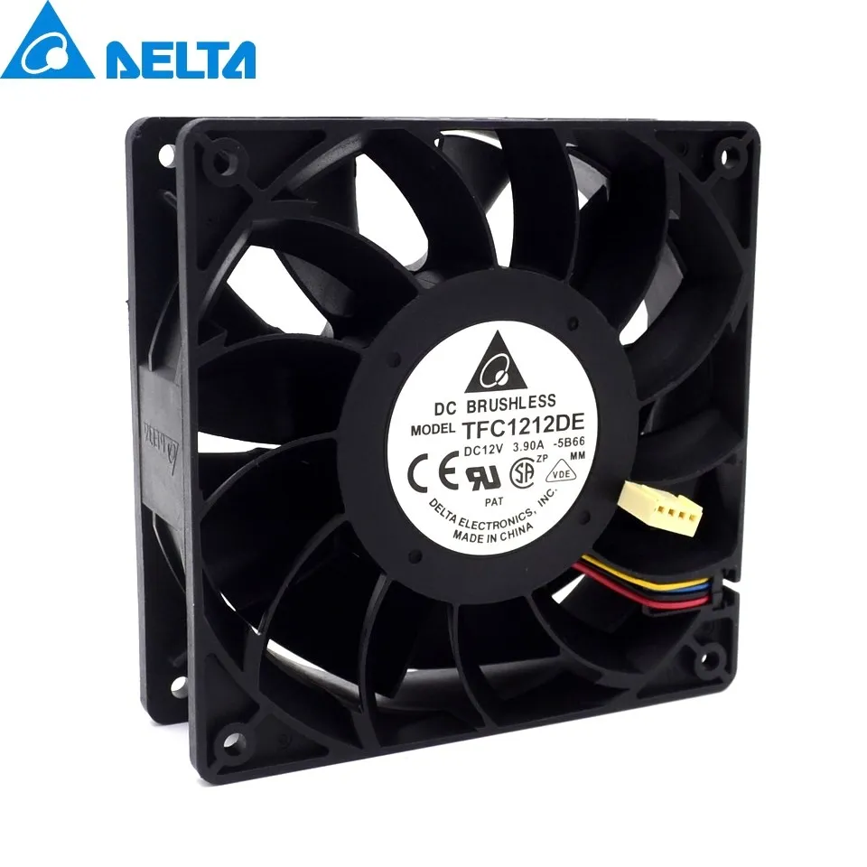 TFC1212DE-for-Delta-120mm-DC-12V-3-9A-5200RPM-252CFM-For-Bitcoin-Miner ...