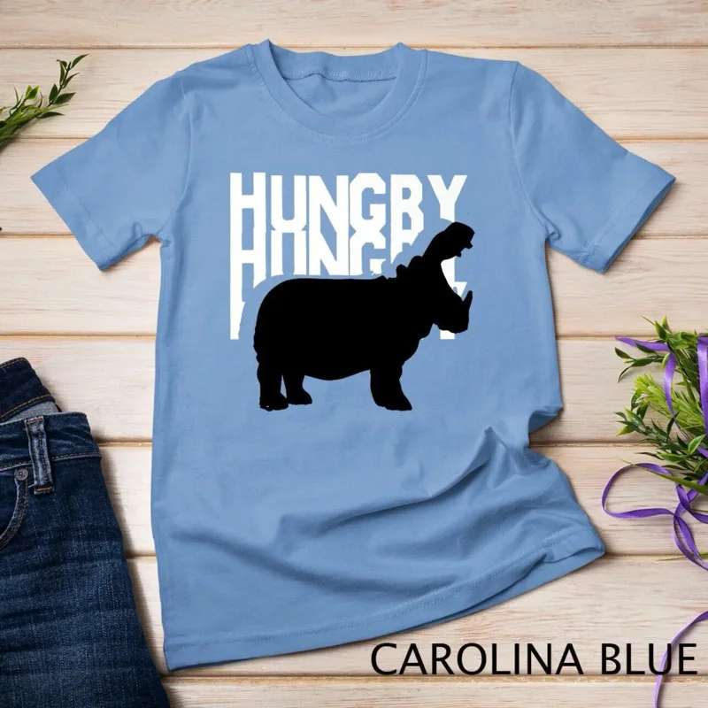 So-Hungry-Hippo-Shirt-Funny-Cute-Hippopotamus-Unisex-T-shirt-long-or ...