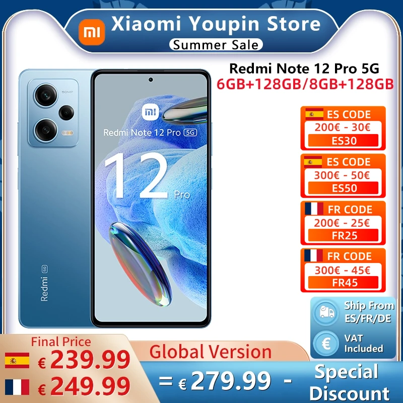Xiaomi Redmi Note 12 Pro 5g Global Version Smartphone Nfc 6.67 Inch ...