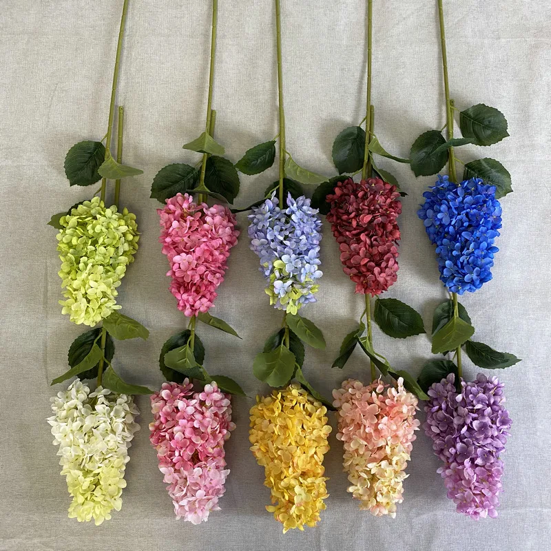 Gradient-Color-Long-Stem-Hydrangea-Wedding-Flowers-Artificial-Flower ...
