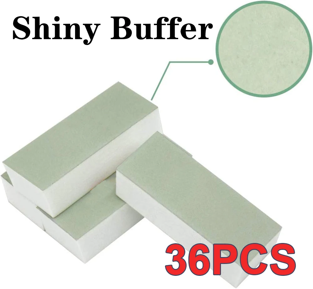 36Pieces Shinning Buffer Block Sunshine 2 Side Shiny Mini Nail Buffer ...