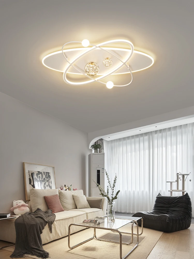 2022 모던 LED 천장 램프, 북유럽 거실 침실, 화이트, 블랙, 그레이, 별이 빛나는 하늘 램프, 원격 제어 실내 조명| | - AliExpress