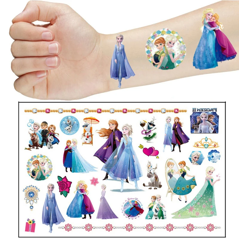 3-5pcs-Disney-Frozen-Elsa-Princess-Girl-Stickers-Cute-Cartoons-Tattoo ...