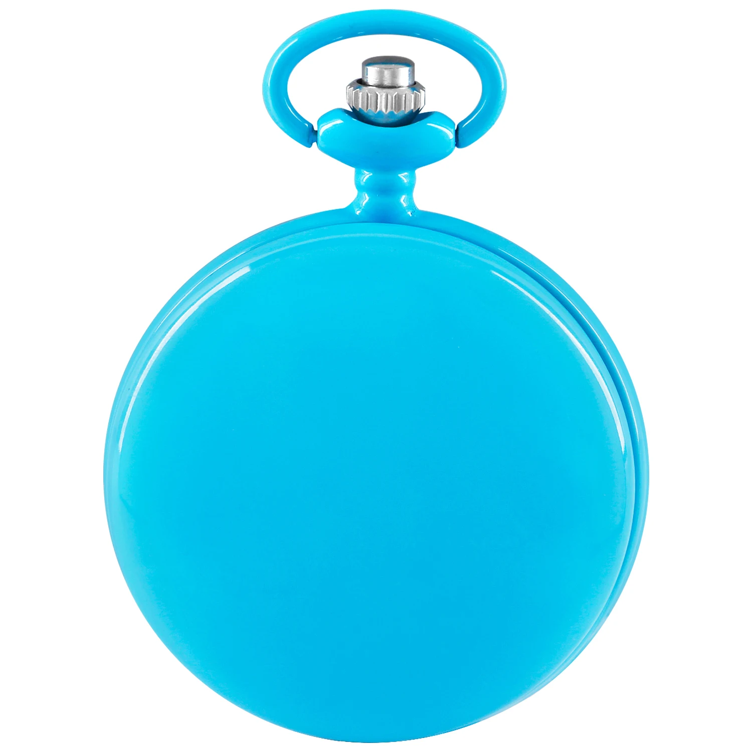 Colorful Blue Macaron Design Men's and Women's Quartz Pocket Watch ...