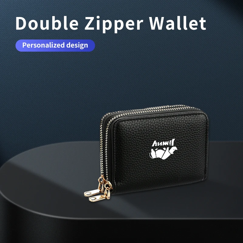 Monedero-con-cremallera-para-coche-tarjetero-billetera-de-cuero-port ...