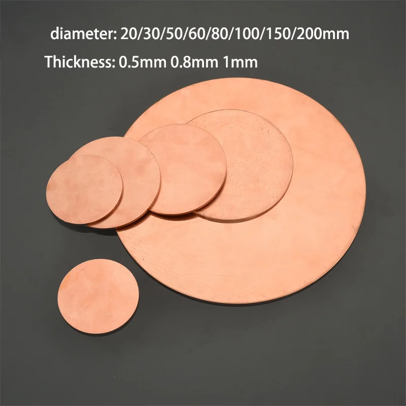 Copper Plate 2mm Thickness | Copper Plate Thick Round | Holes Copper ...