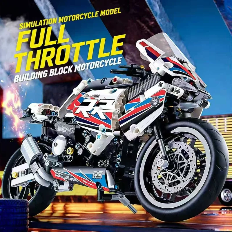 M1000RR Motorcycle Building Blocks High Tech Mechanical Assembly 3D ...