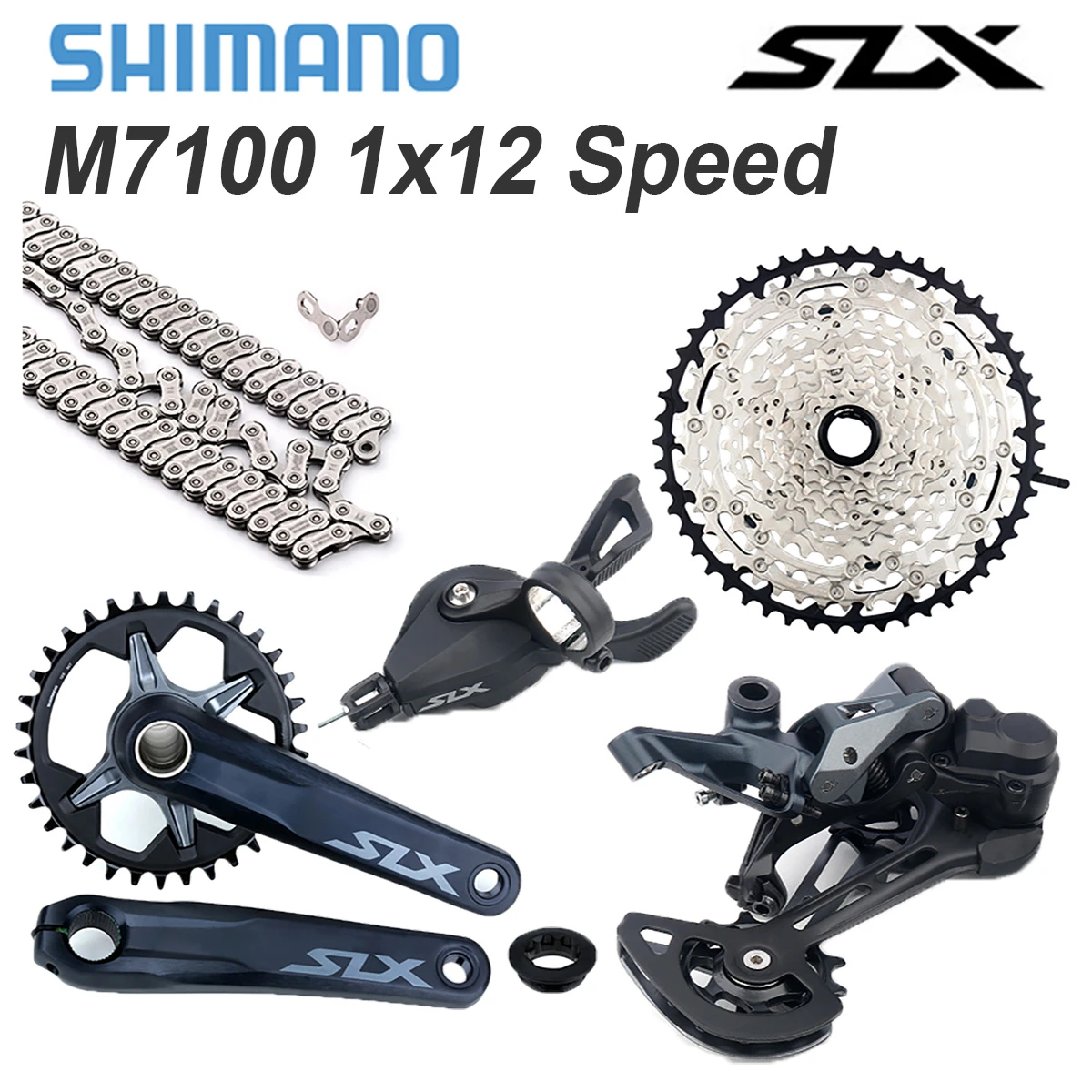 Shimano Slx M7100 1x12 Disc Brake Groupset | Shimano Slx M7100 Groupset ...