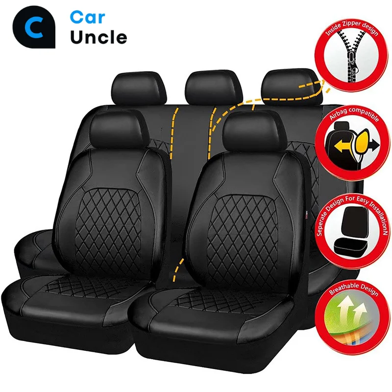 Funda-protectora-de-cuero-Pu-para-asiento-de-coche-conjunto-completo-de ...